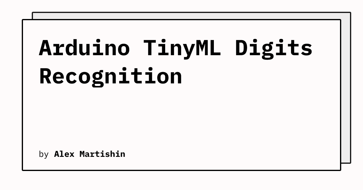 Arduino Tinyml Digits Recognition 9871