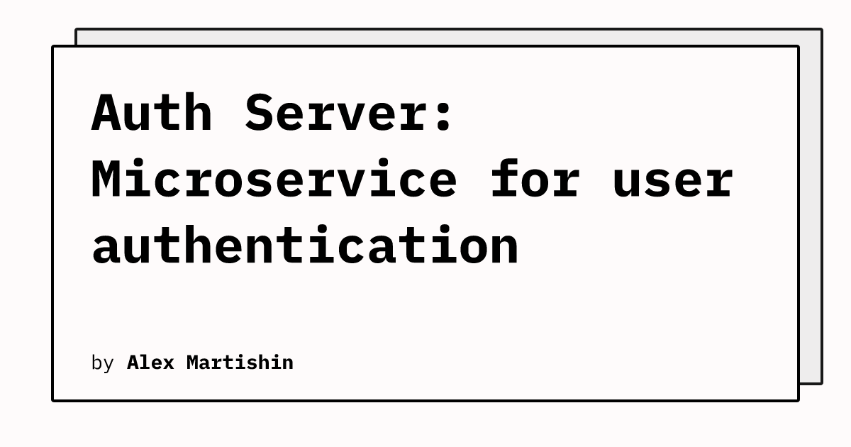 Auth Server Microservice For User Authentication